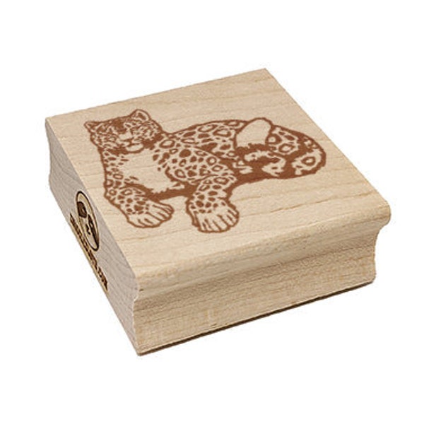 Snow Leopard Rubber Stamp - Etsy