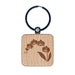 Stem of Orchids Flowers Engraved Wood Square Keychain Tag Charm - Etsy