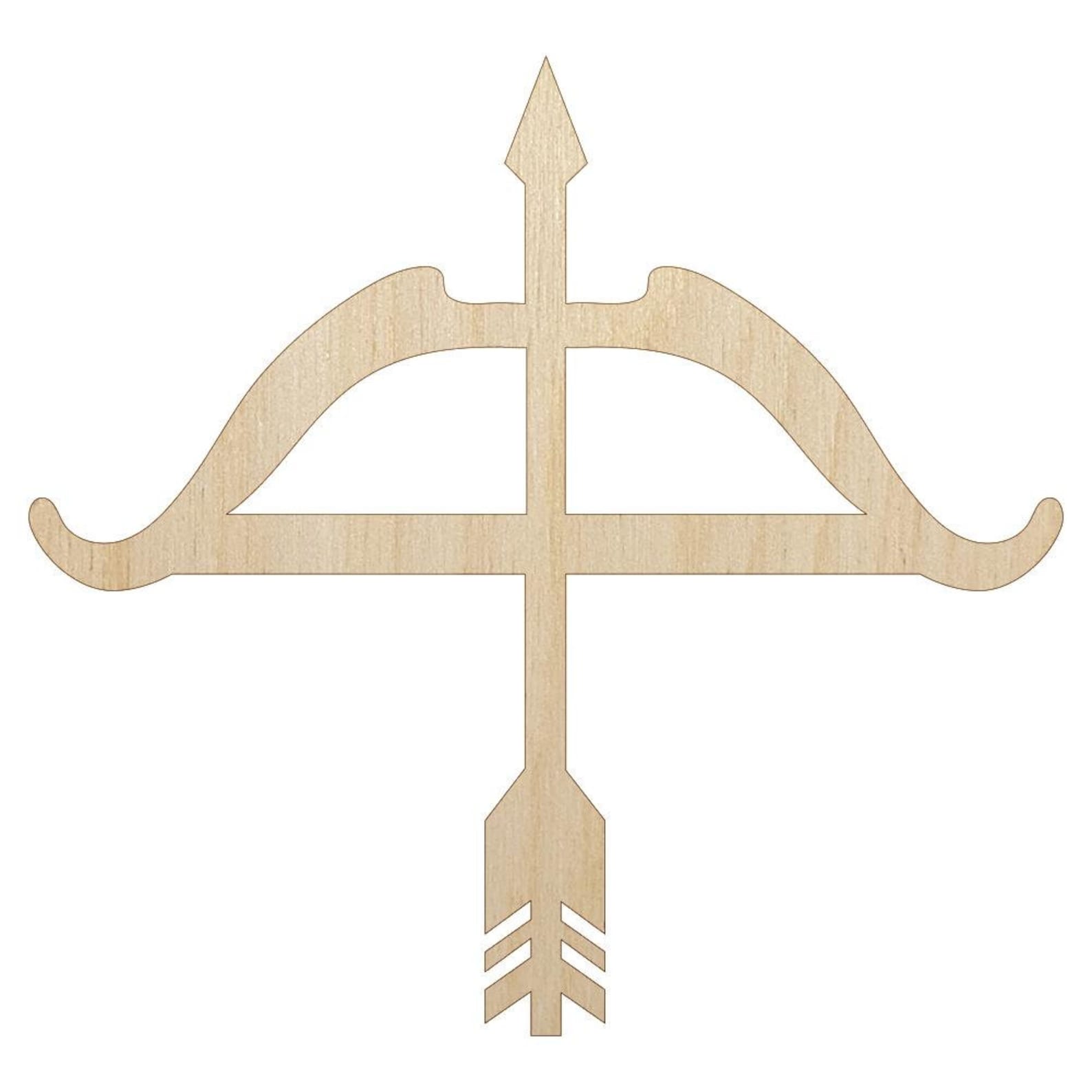 Archery Bow and Arrow Unfinished Wood Shape Piece Cutout for - Etsy