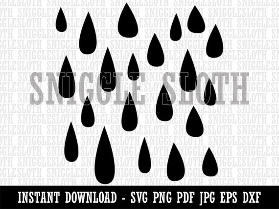 Free Printable Raindrop Clipart Black