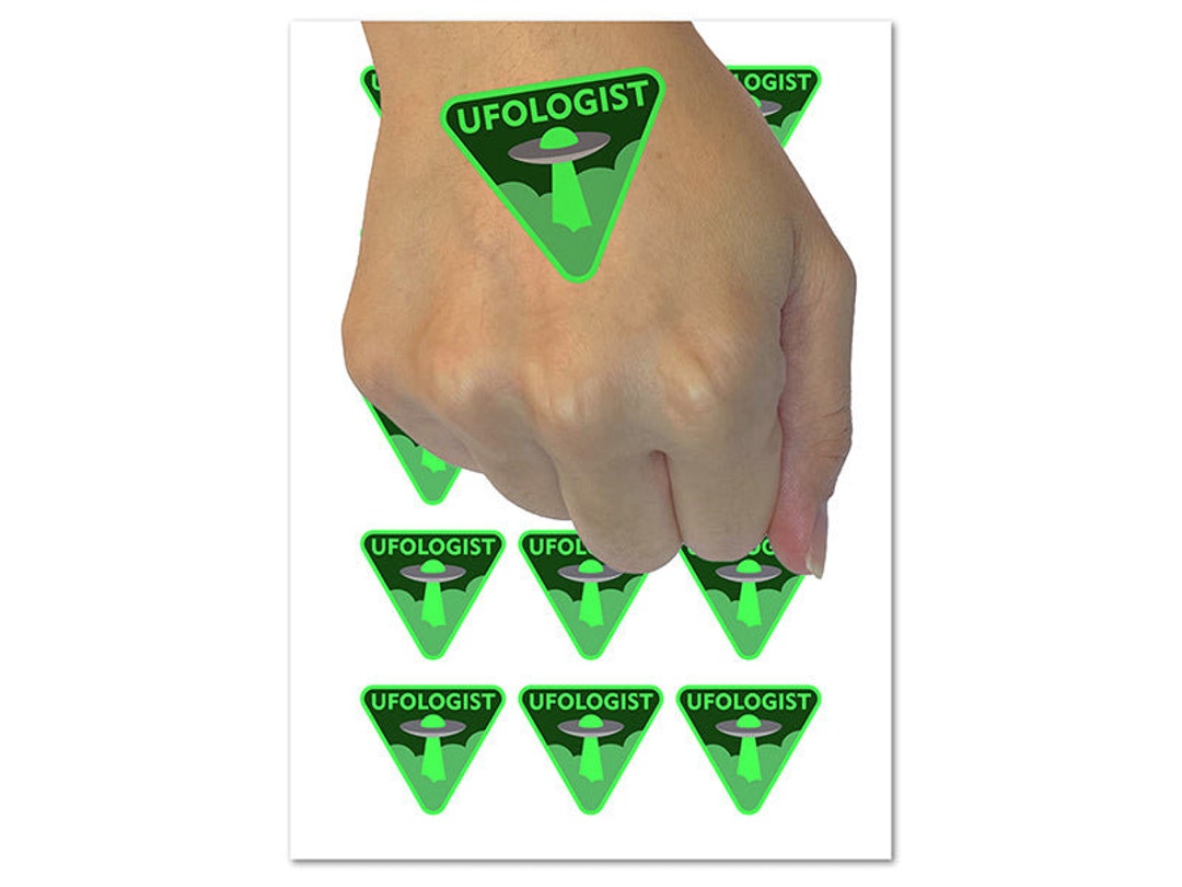 Ufologist UFO Science Fiction Aliens Hobby Temporary Tattoo Water ...