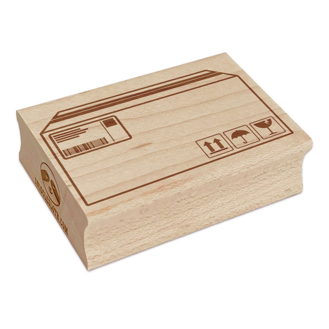 Shipping Package Box Mail Parcel Rectangle Rubber Stamp for Stamping ...