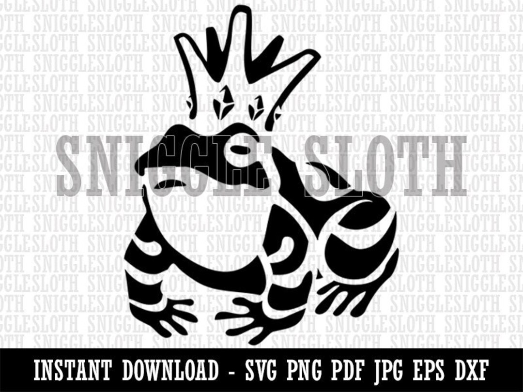Buy Frog Prince With Crown Clipart Instant Digital Download SVG EPS PNG ...