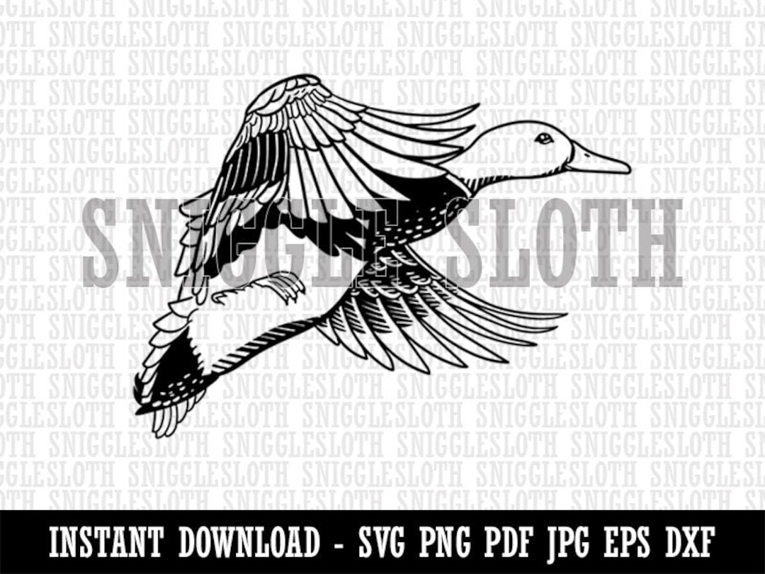 Mallard Ducks Flying Clipart