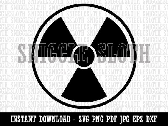 Ionizing Radiation Radioactive Trefoil Symbol Clipart Digital - Etsy