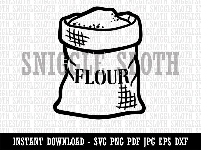 Bag of Flour Baking Clipart Instant Digital Download SVG EPS | Etsy