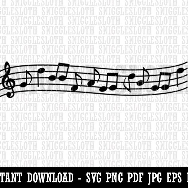 Musical Staff Svg - Etsy
