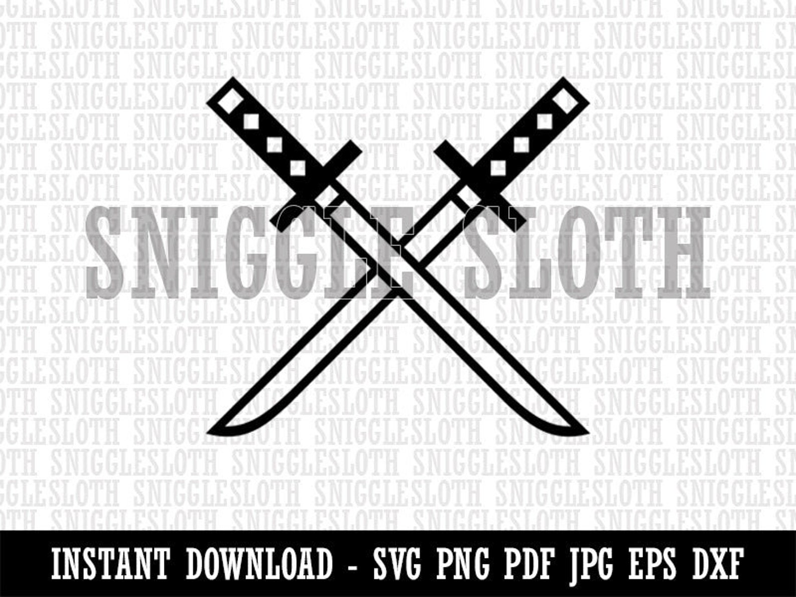 Ninjato Katana Ninja Swords Clipart Instant Digital Download | Etsy
