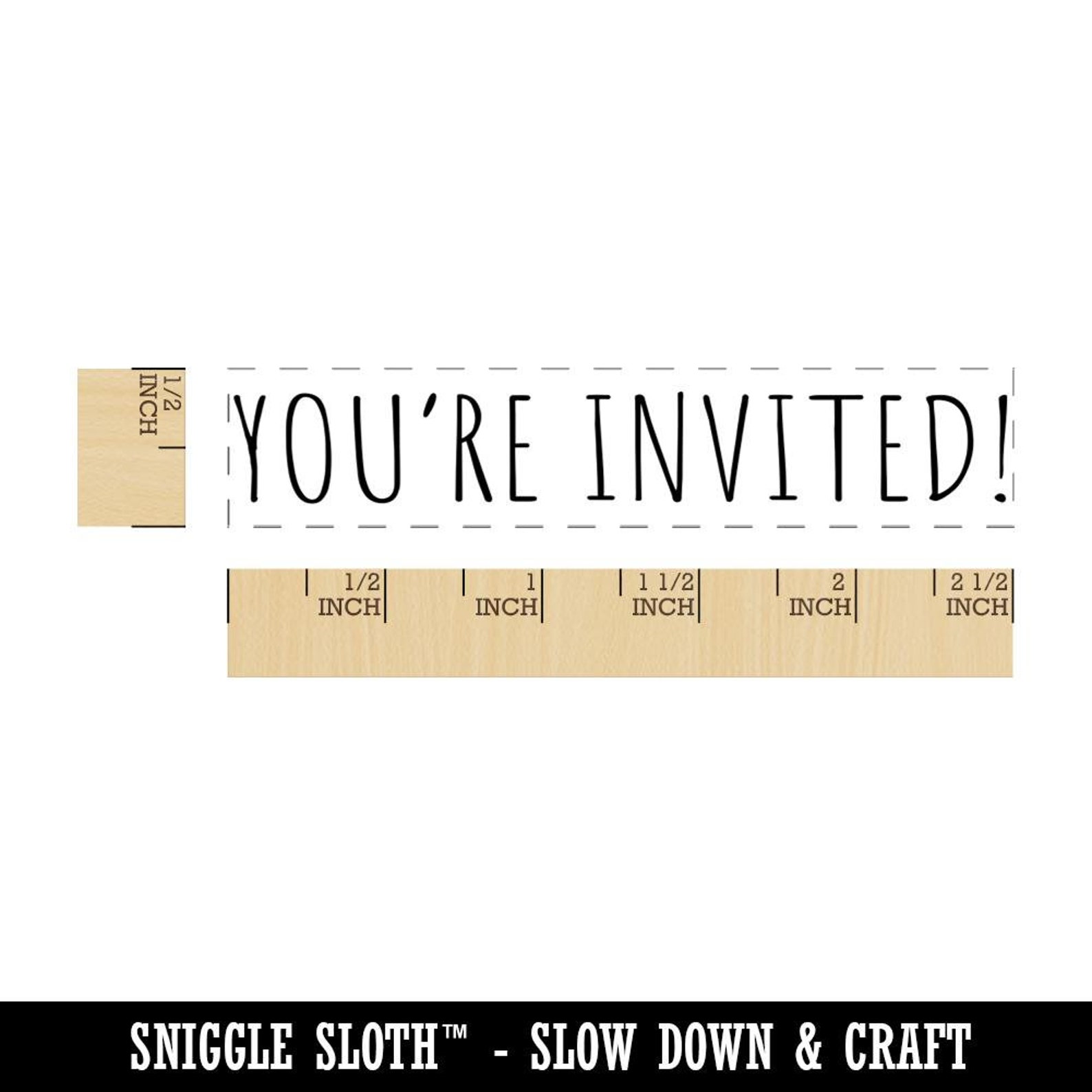 You're Invited Fun Invitation Text Rectangle Rubber Stamp - Etsy