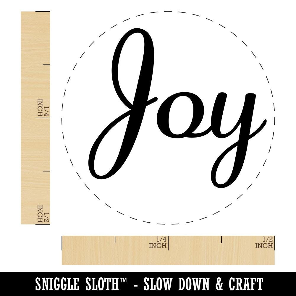 Joy Cursive Text Rubber Stamp for Stamping Crafting Planners | Etsy
