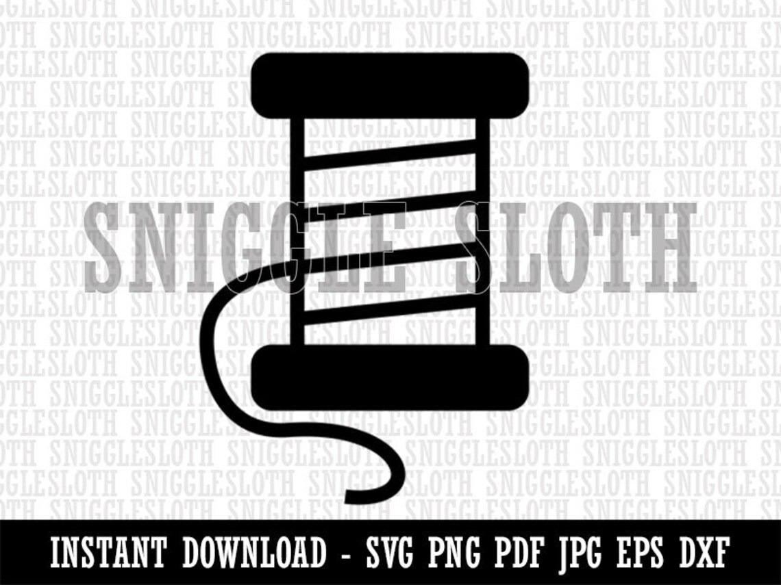 Spool of Thread Sewing Clipart Instant Digital Download SVG | Etsy