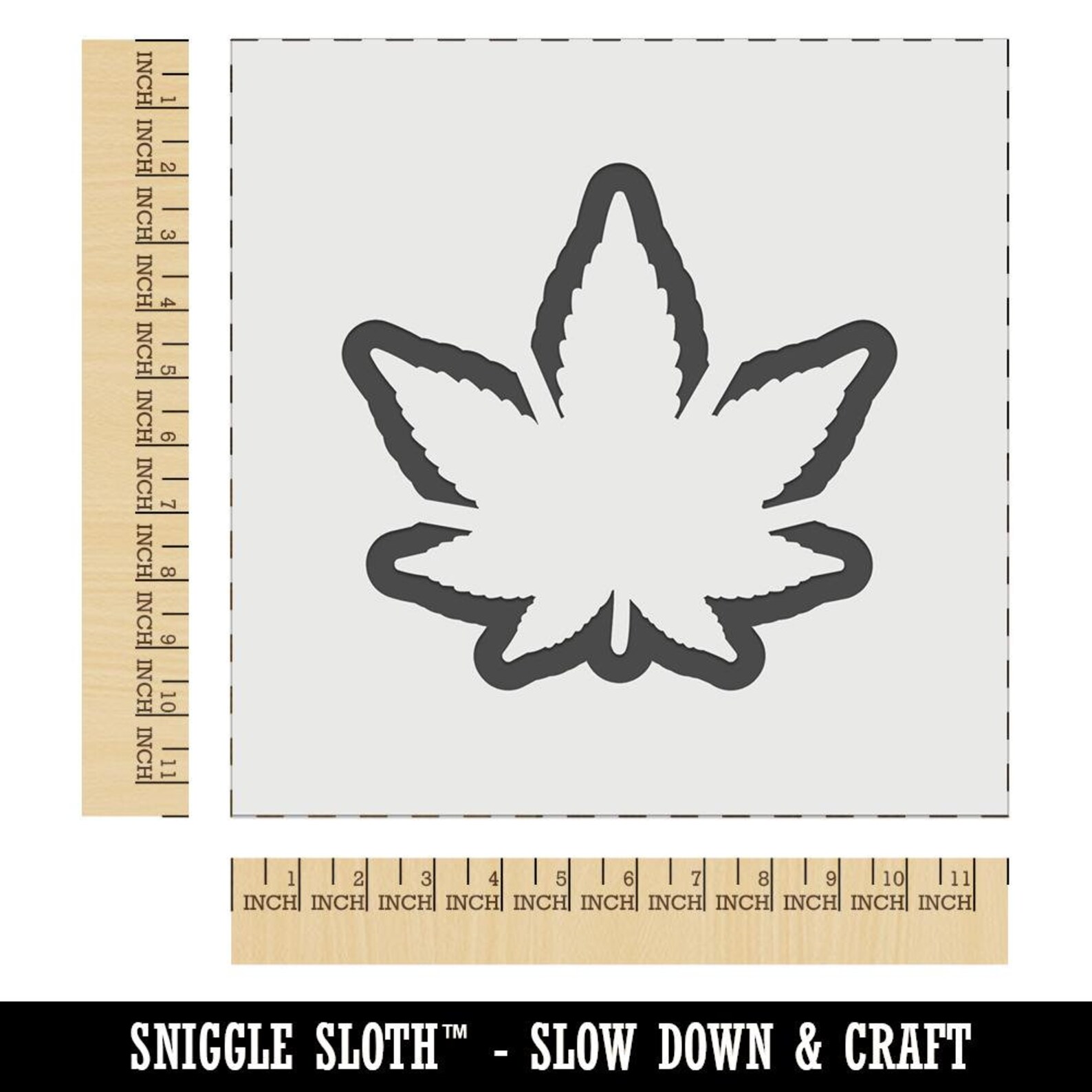 Marijuana Leaf Outline Wall Cookie DIY Craft Reusable Stencil - Etsy
