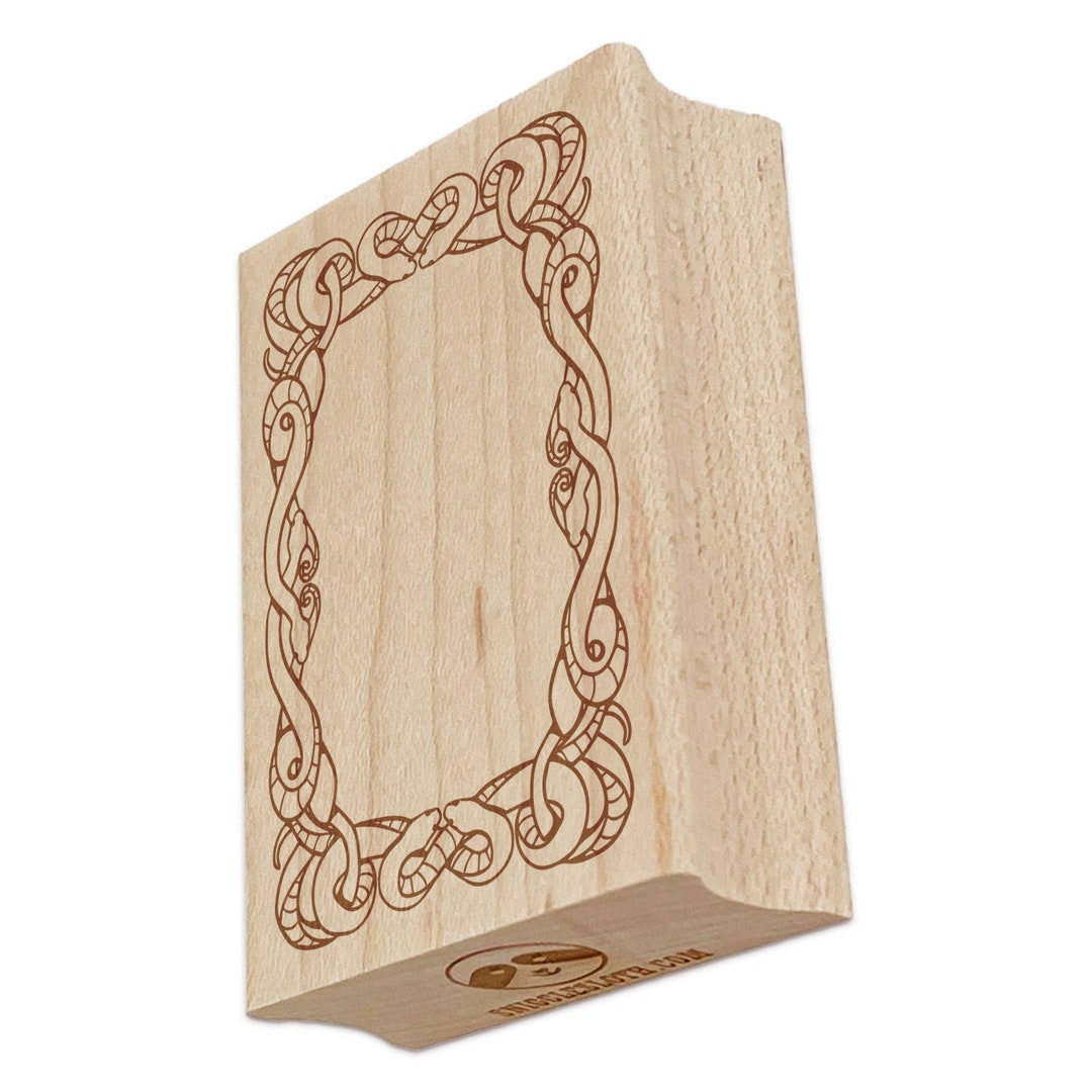 Snake Serpent Border Frame Rectangle Rubber Stamp for Stamping Crafting ...