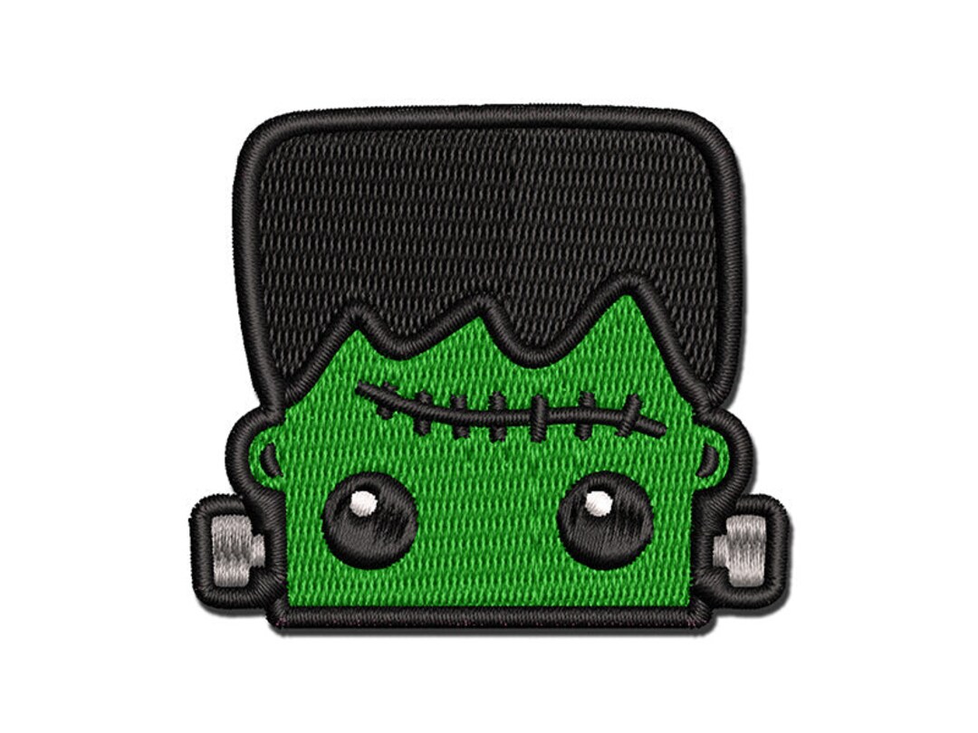 Peeking Frankenstein Halloween Multi-color Embroidered Iron-on - Etsy