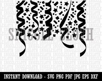 Party Streamers Svg - Etsy