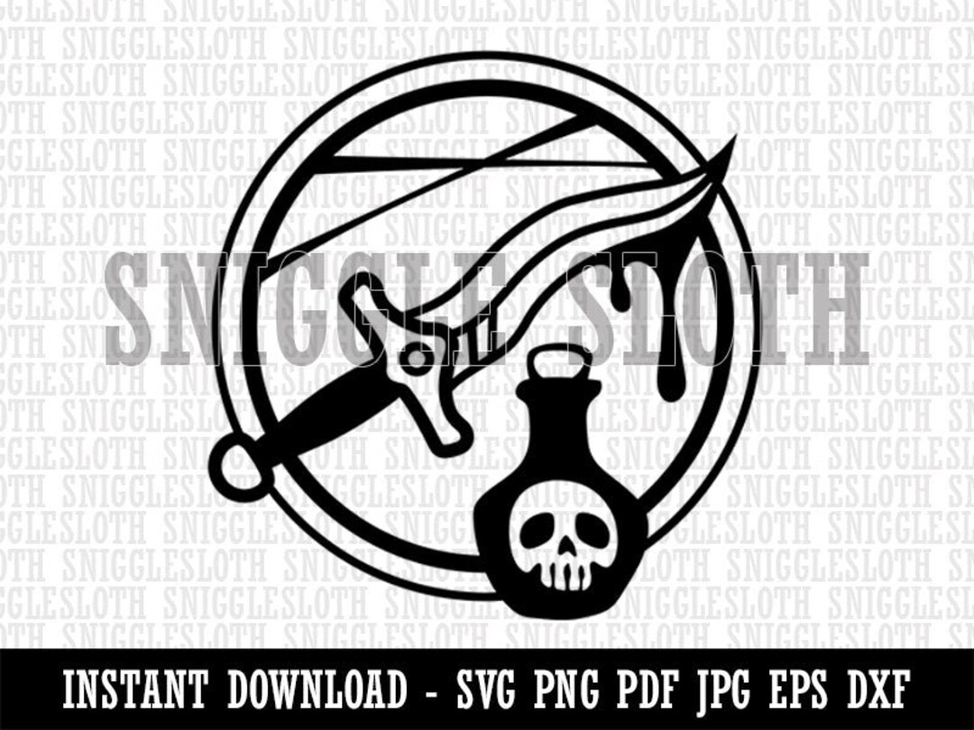 Rogue Poisoned Dagger Clipart Instant Digital Download SVG EPS PNG Pdf ...