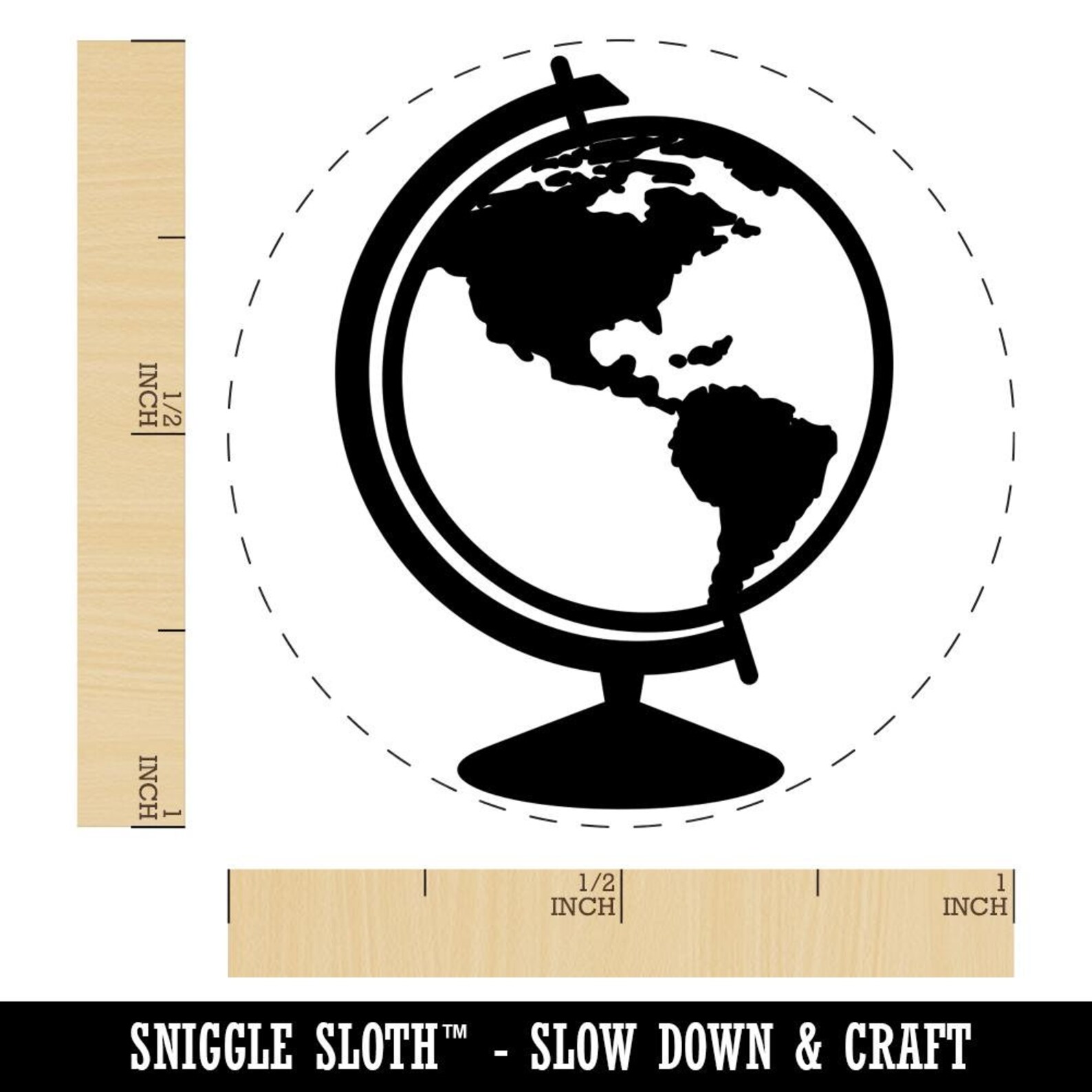 Explorer World Globe of Planet Earth Rubber Stamp for Stamping - Etsy