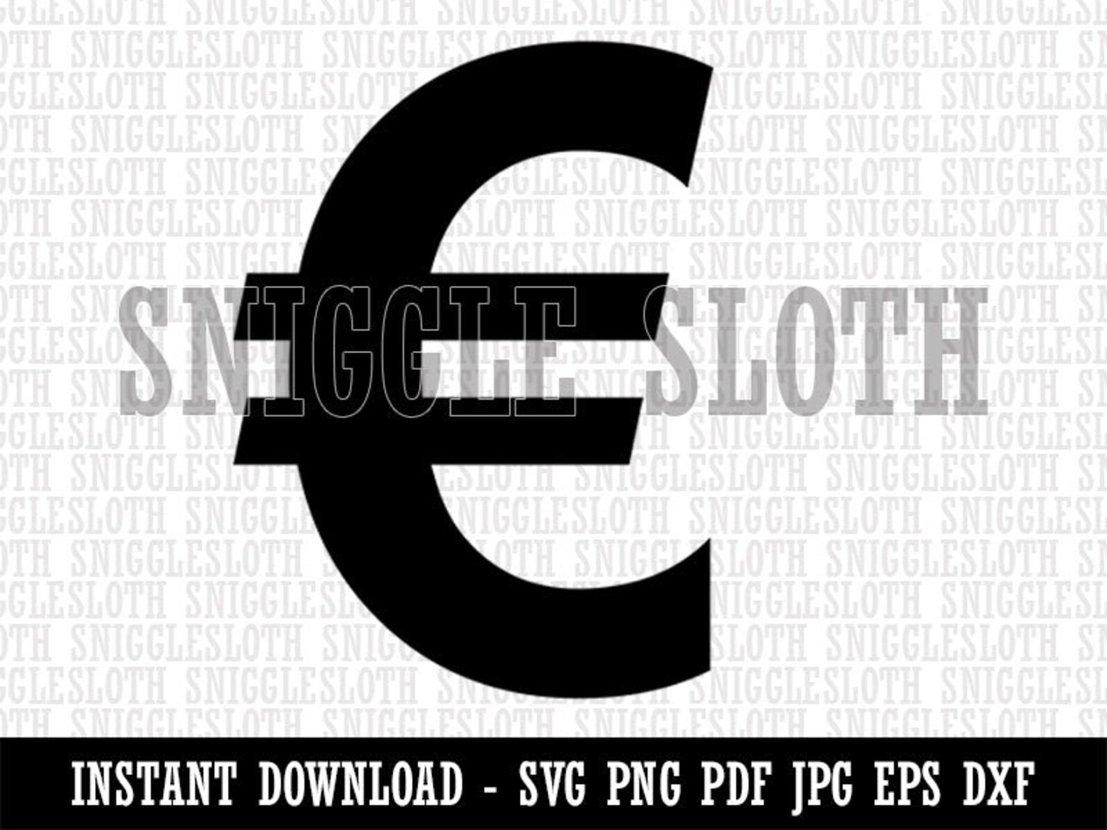 Euro Symbol Clipart Instant Digital Download SVG EPS PNG Pdf | Etsy