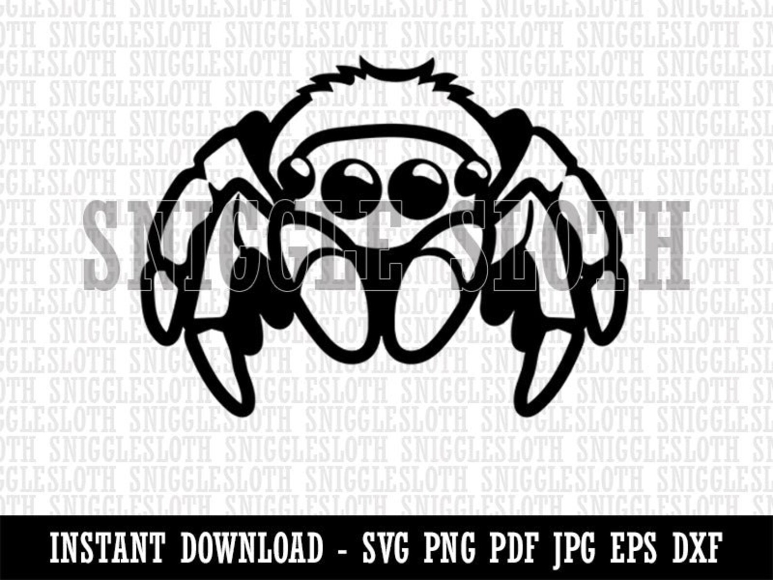 Cute Jumping Spider Clipart Instant Digital Download SVG EPS - Etsy UK