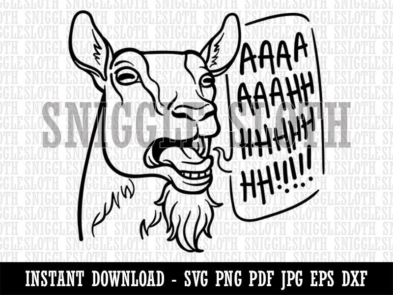 Screaming Goat Clipart Instant Digital Download SVG EPS PNG - Etsy