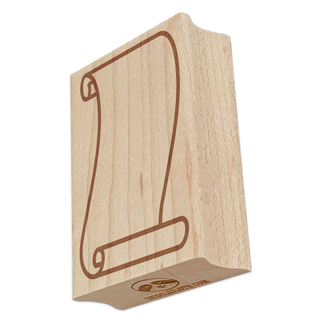 Blank Scroll Rectangle Rubber Stamp for Stamping Crafting - Etsy