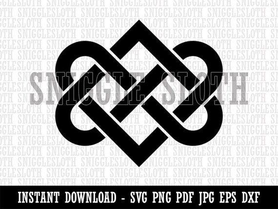 Celtic Love Knot Silhouette Clipart Instant Digital Download | Etsy