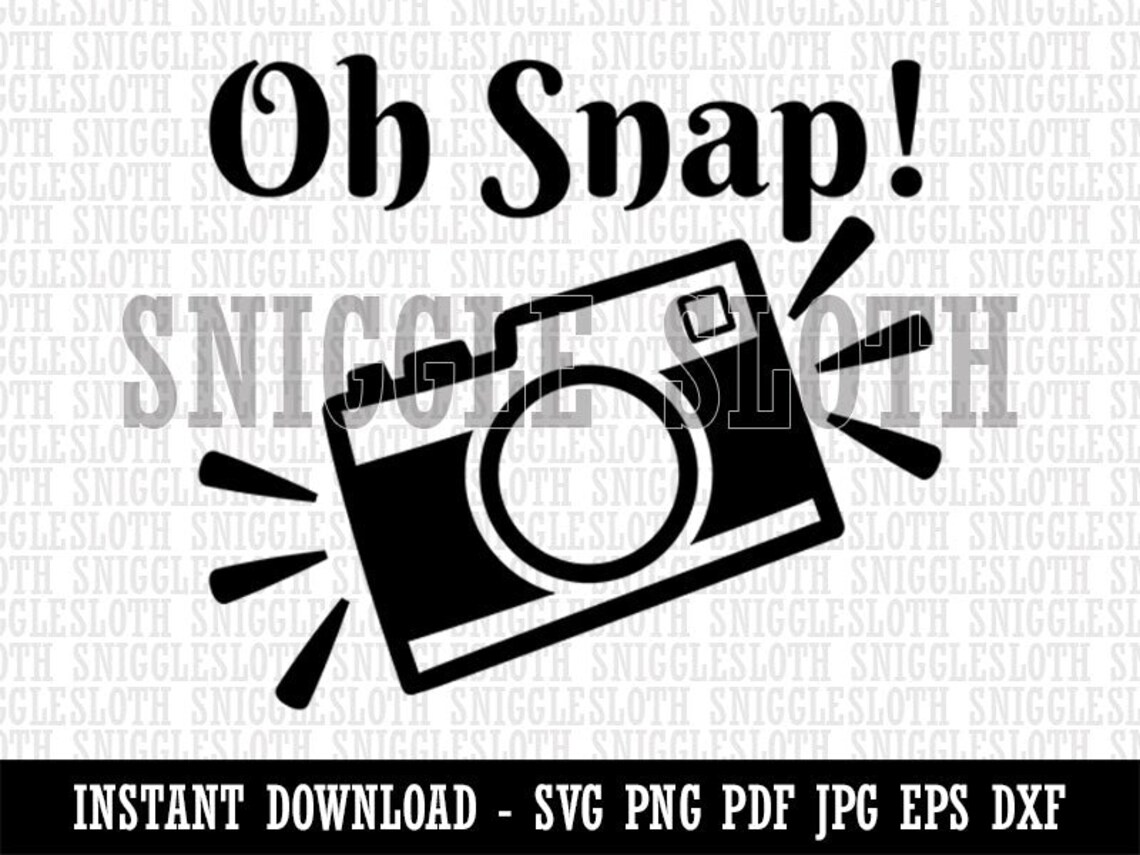 Oh Snap Camera Photography Clipart Instant Digital Download - Etsy