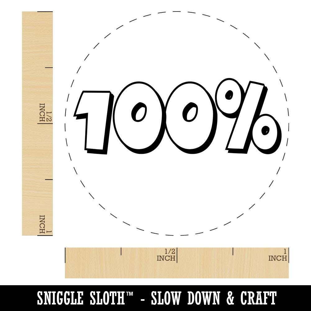 100 Percent Grade School Rubber Stamp for Stamping Crafting | Etsy
