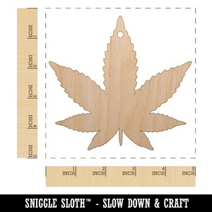 Marijuana Leaf Solid Unfinished Craft Wood Holiday Christmas - Etsy