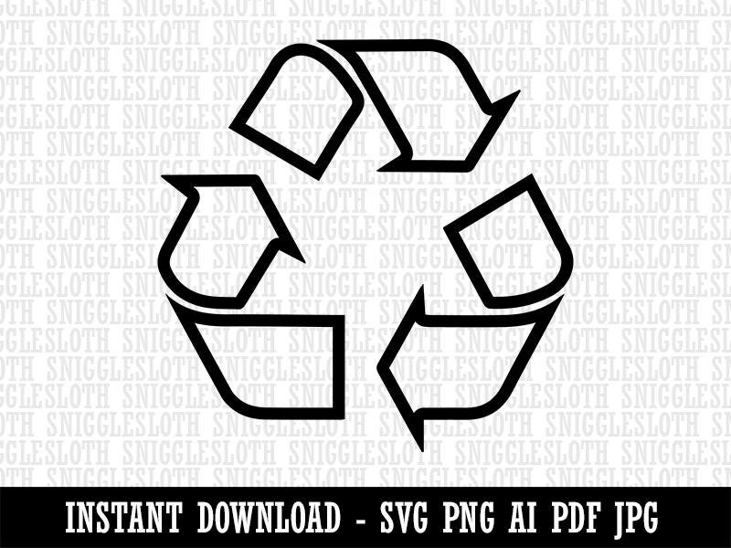 Recycle Symbol Outline Clipart Instant Digital Download AI PDF | Etsy