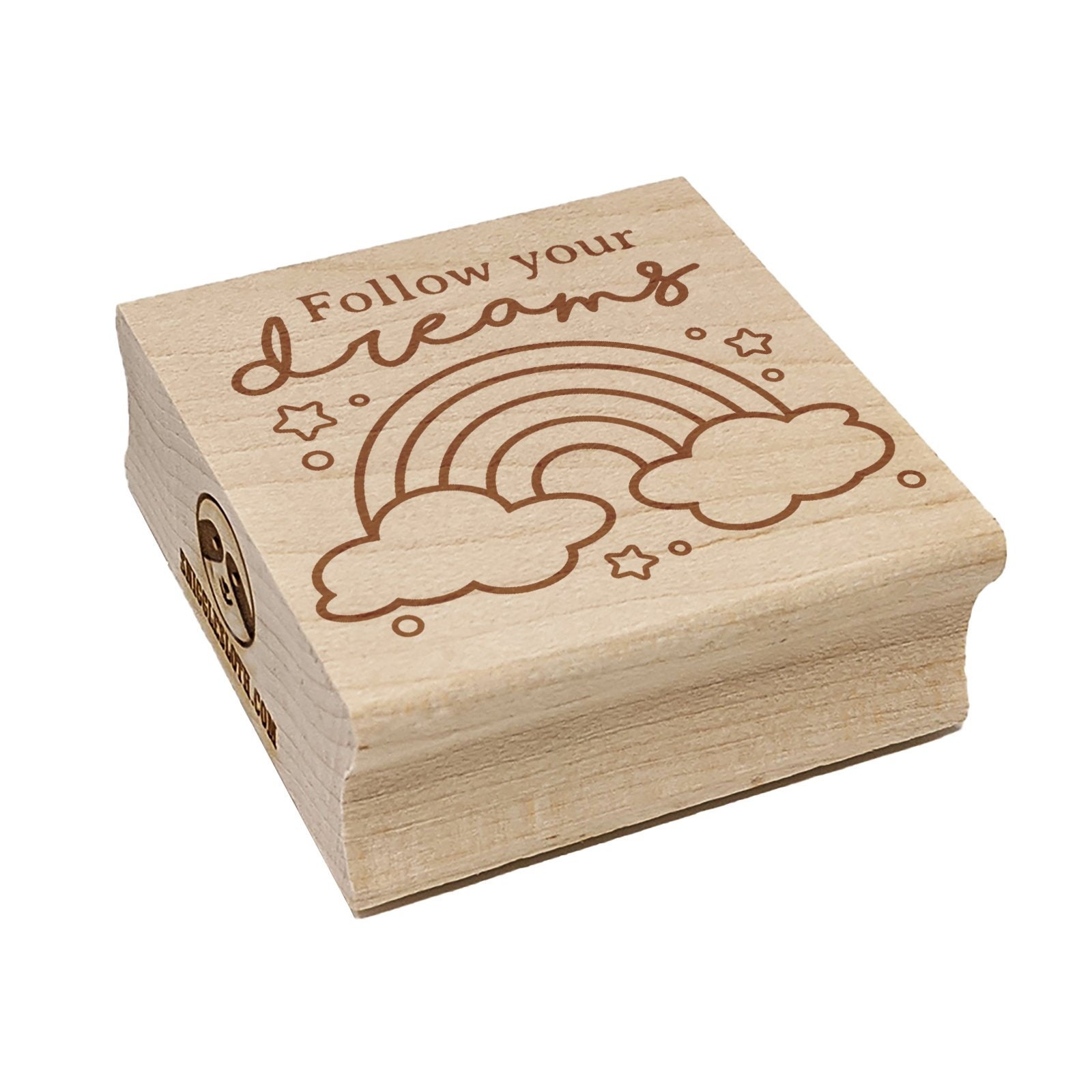 Follow Your Dreams Cute Rainbow Motivational Square Rubber | Etsy