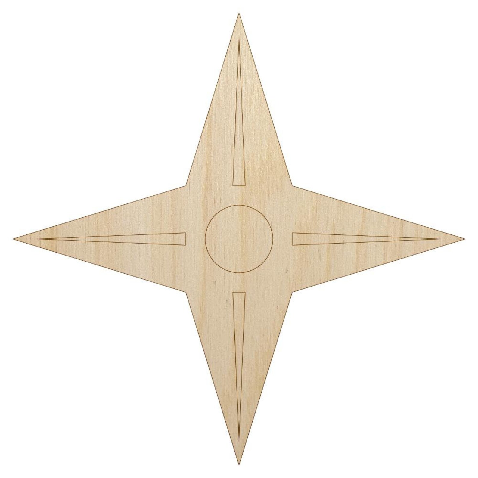 Four Point Ninja Star Unfinished Wood Shape Piece Cutout for - Etsy UK