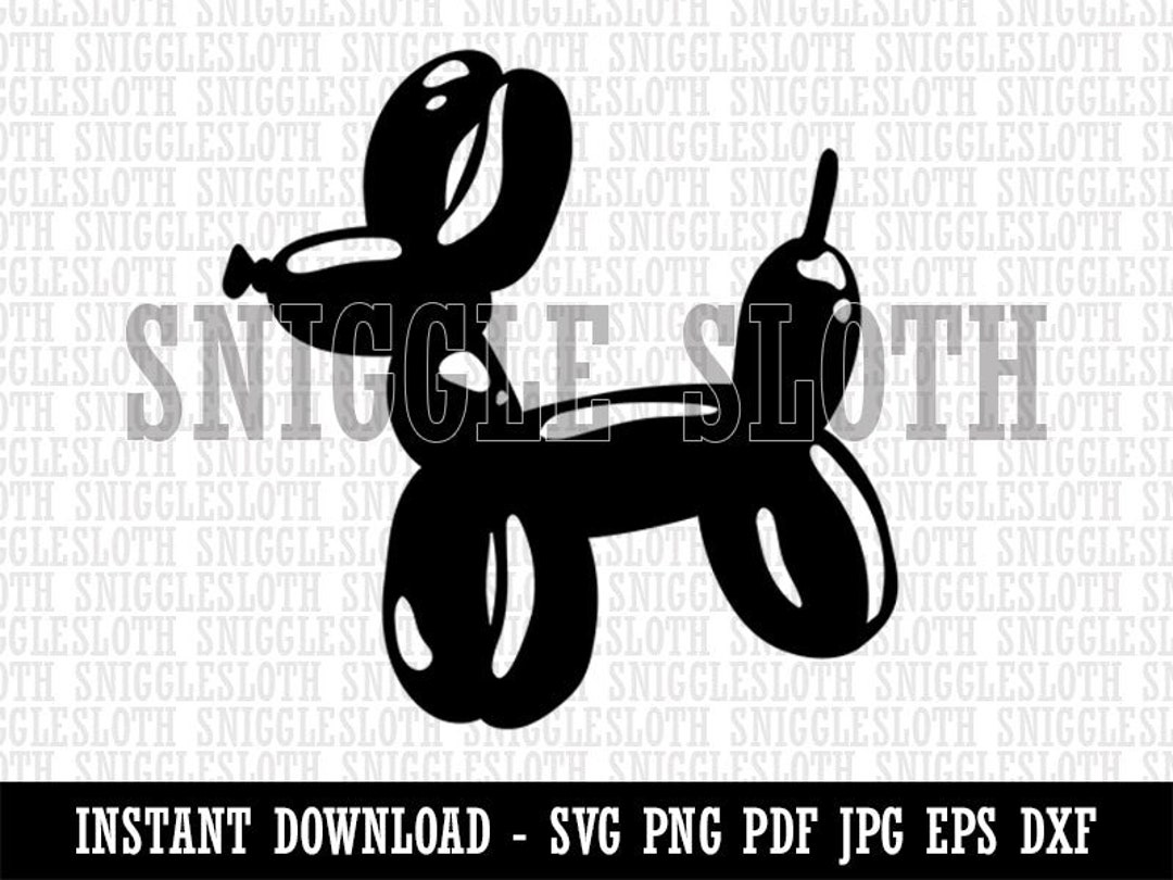 Balloon Animal Dog Clipart Instant Digital Download SVG EPS - Etsy