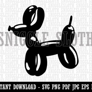 Balloon Animal Dog Clipart Instant Digital Download SVG EPS - Etsy