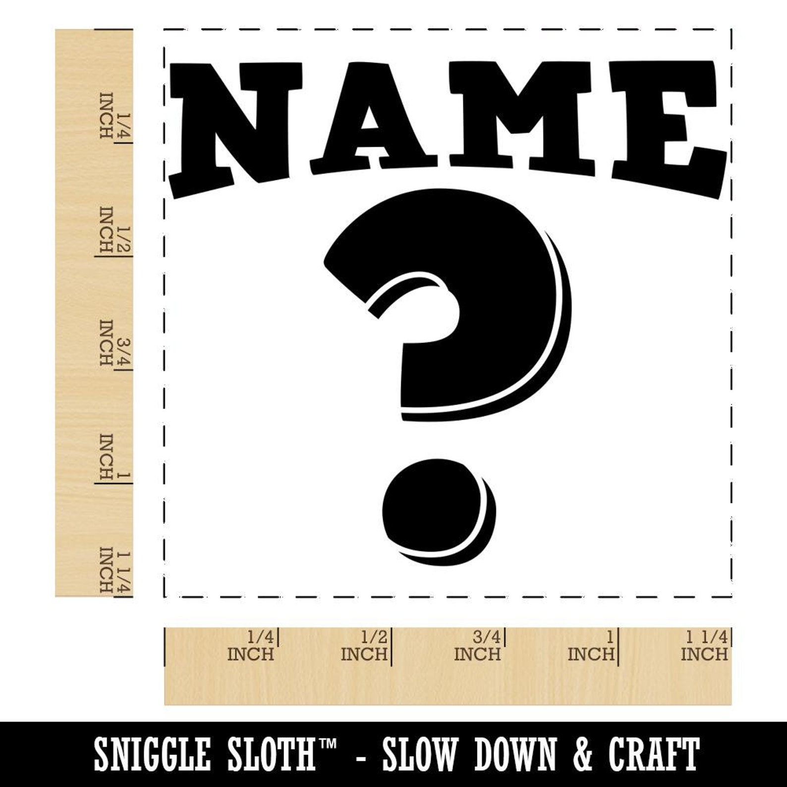 Name Question Mark Teacher Motivation Square Rubber Stamp for | Etsy