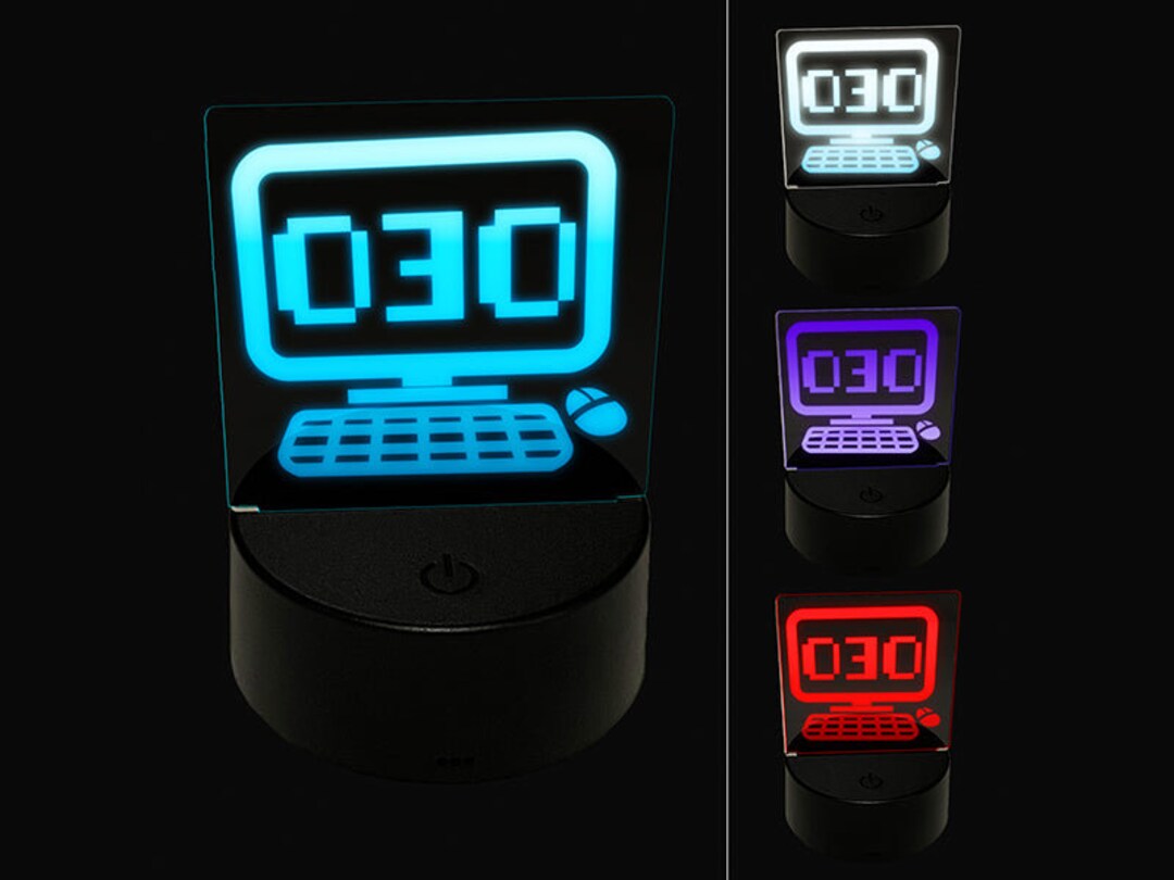 Kissing Kawaii Computer Face Emoticon 3D Illusion LED Night - Etsy