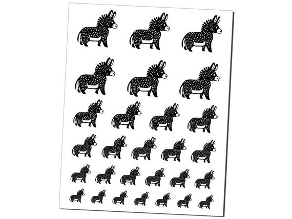 Cute Chubby Donkey Mule Temporary Tattoo Water Resistant Fake - Etsy