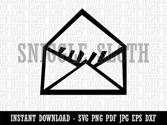 Envelope Letter Mail Doodle Clipart Instant Digital Download | Etsy