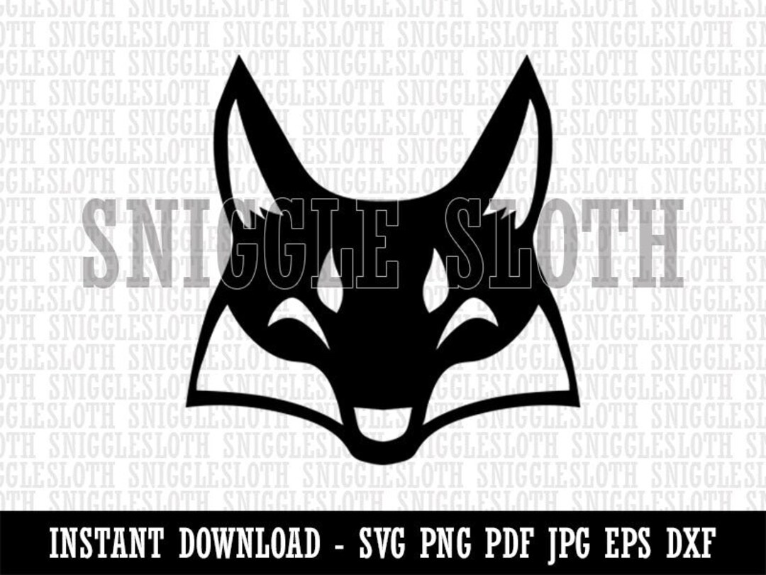 Mischievous Fox Face Clipart Instant Digital Download SVG EPS - Etsy