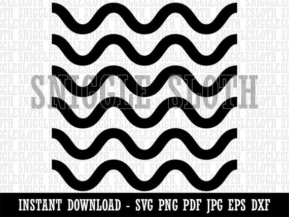 Wavy Line Pattern Clipart Instant Digital Download SVG EPS PNG | Etsy