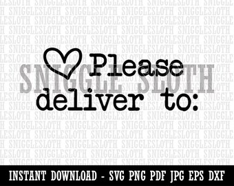 Please Deliver to Clipart - Etsy