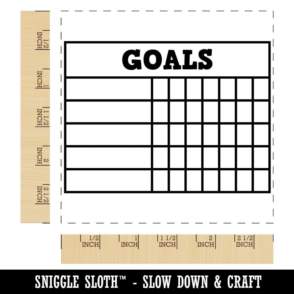 Goals Weekly Habit Tracker Grid Fill-in Square Rubber Stamp - Etsy
