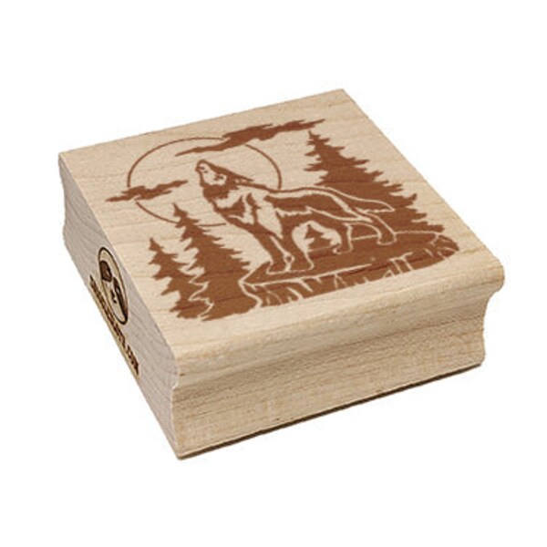 Howling Wolf Stamp - Etsy