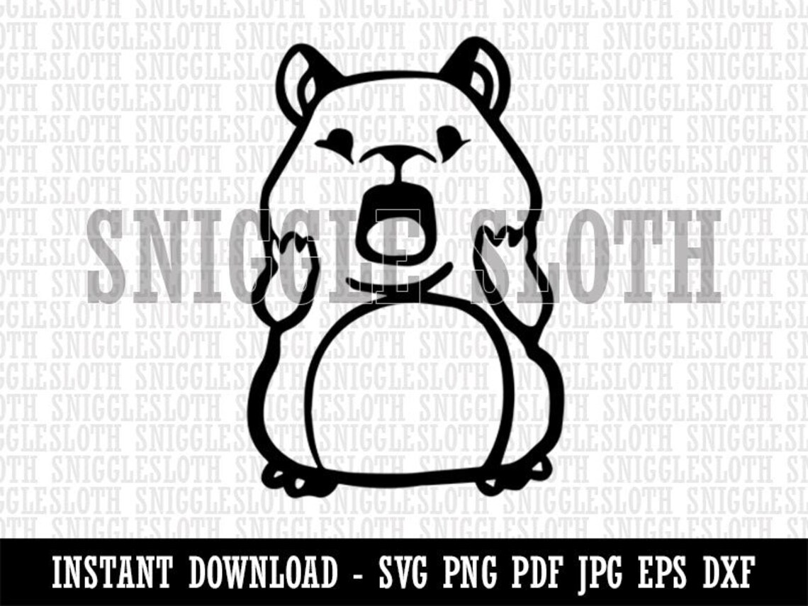 Shocked Scared Cute Hamster Rodent Gasp Clipart Instant - Etsy