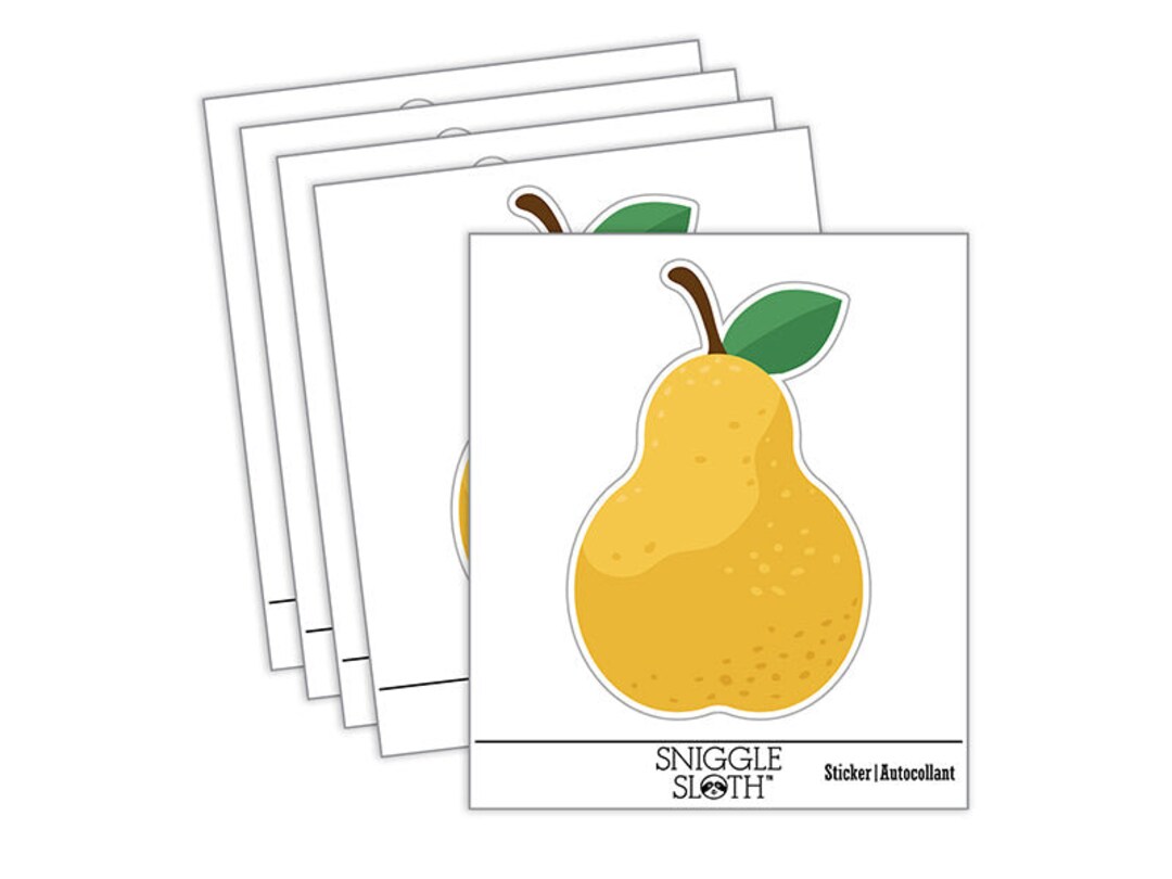 Pear Fruit Solid Waterproof Vinyl Phone Tablet Laptop Water Bottle ...