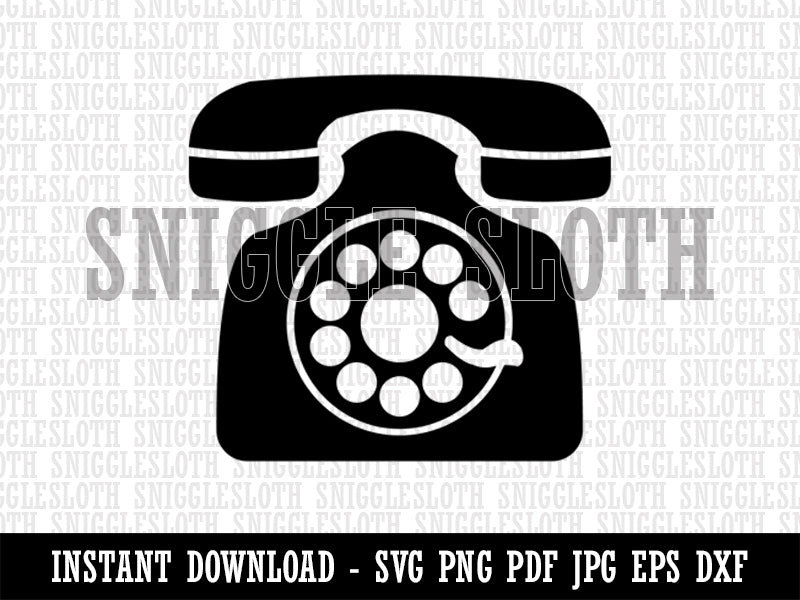 Rotary Dial Phone Clipart Instant Digital Download SVG EPS PNG - Etsy