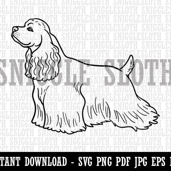 American Cocker Spaniel Svg - Etsy