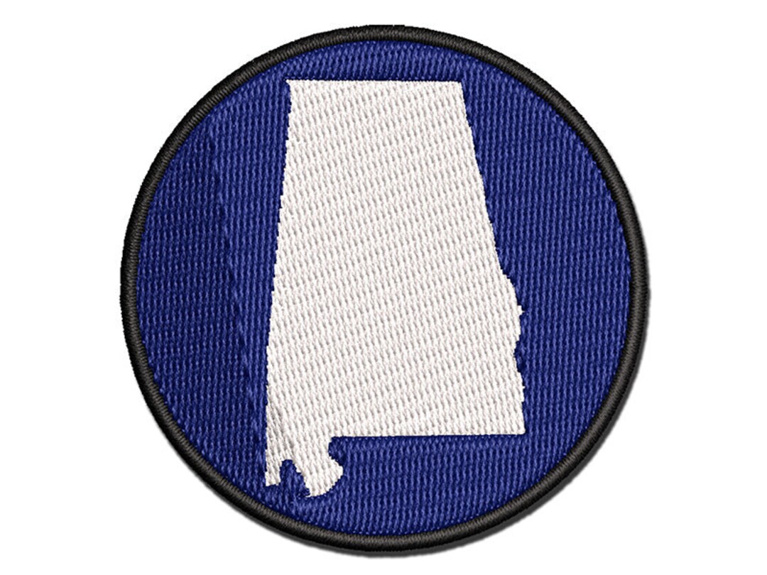 Alabama State Silhouette Multi-color Embroidered Iron-on Patch Applique ...