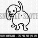 Dachshund From Behind Butt Wiener Dog Clipart Digital Download SVG EPS ...