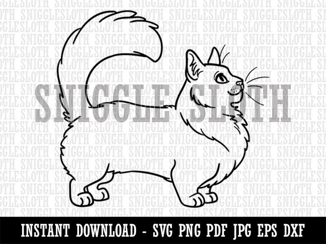 Fun-loving Munchkin Cat Clipart Instant Digital Download SVG - Etsy